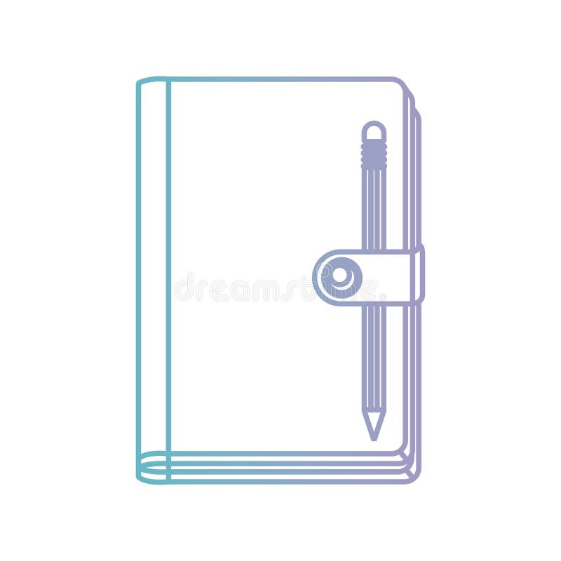 Diary closed with pencil stock vector. Illustration of book - 143899485