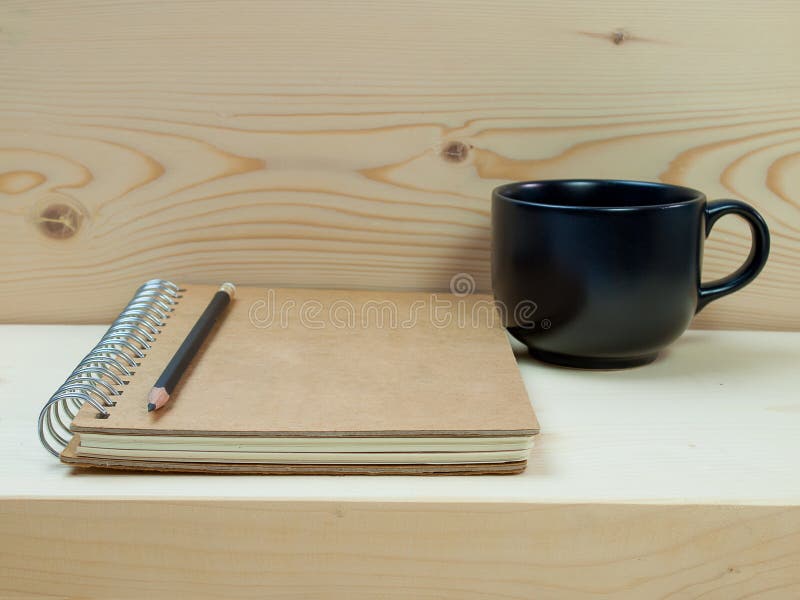 Diary and coffee stock image. Image of wooden, note, open - 64525021