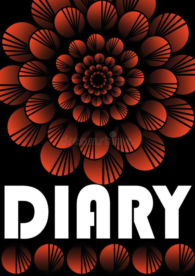 Diary Cover Design or Template Layout. Stock Illustration ...