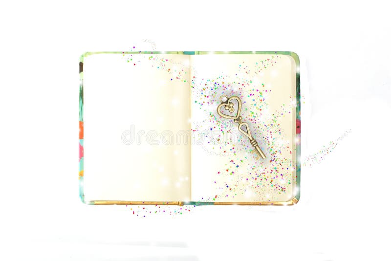 Diary with a key 1 stock image. Image of decoration - 115327139