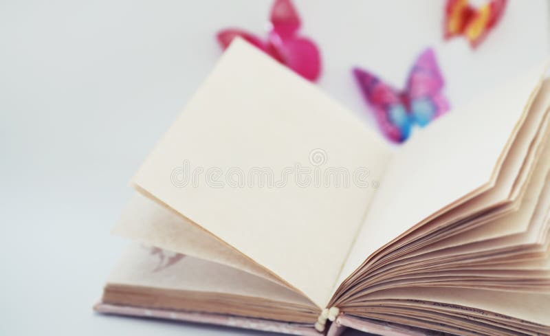 A Diary for Entries on a White Table Stock Photo - Image of paper ...