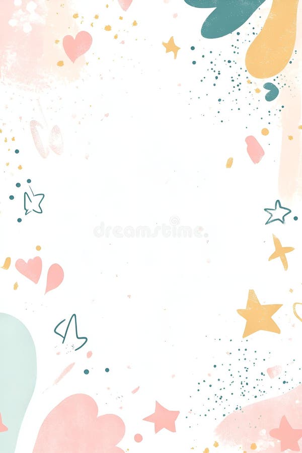 Diary Frame with Pastel Tones and Minimalist Patterns. Stock ...