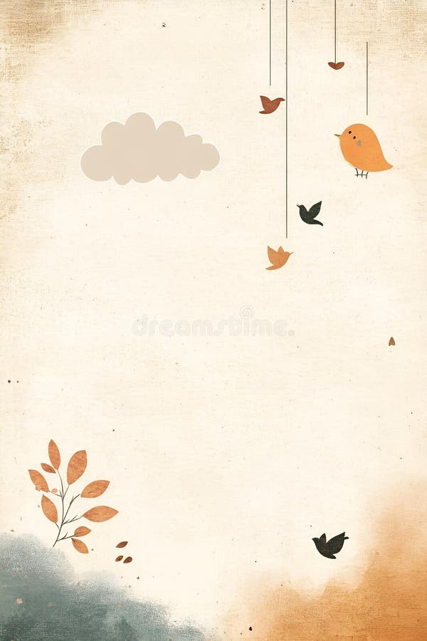 Diary Frame with Pastel Tones and Minimalist Patterns. Stock ...