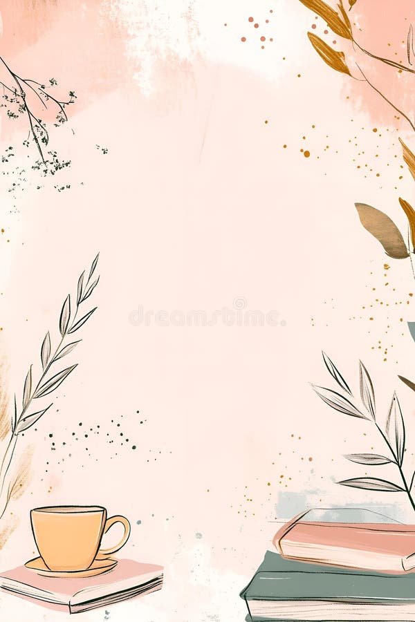 Diary Frame with Pastel Tones and Minimalist Patterns. Stock ...