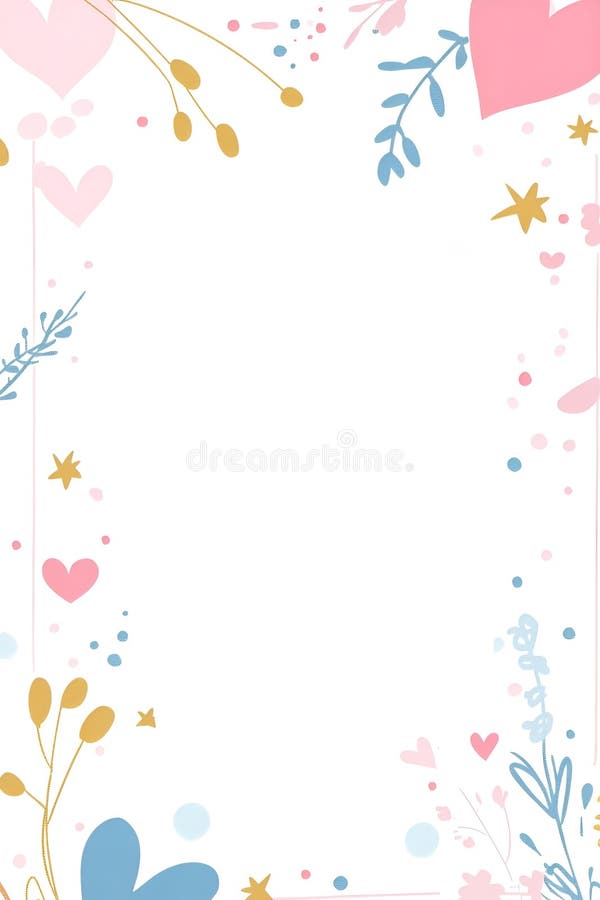 Diary Frame with Pastel Tones and Minimalist Patterns. Stock ...