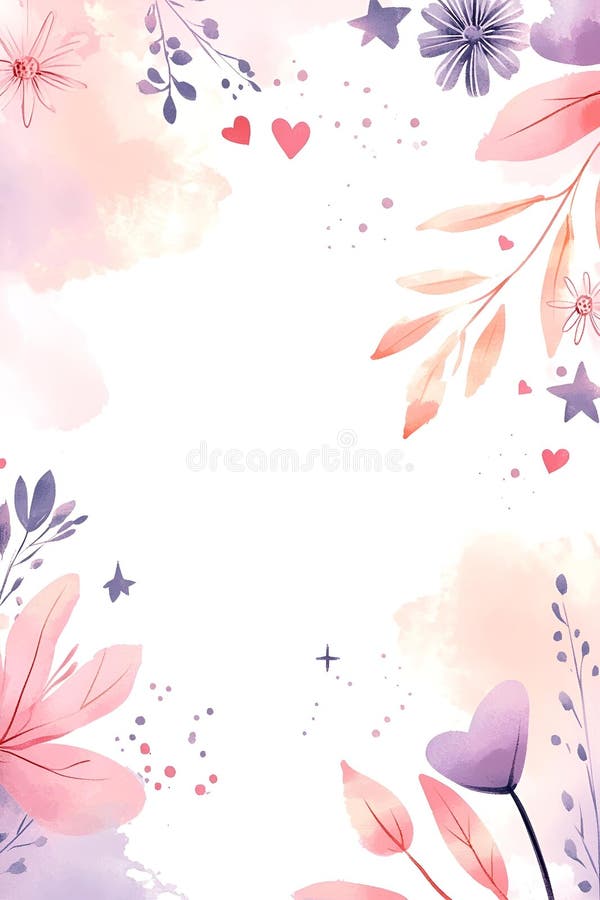 Diary Frame with Pastel Tones and Minimalist Patterns. Stock ...