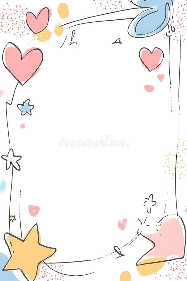 Diary Frame with Pastel Tones and Minimalist Patterns. Stock ...