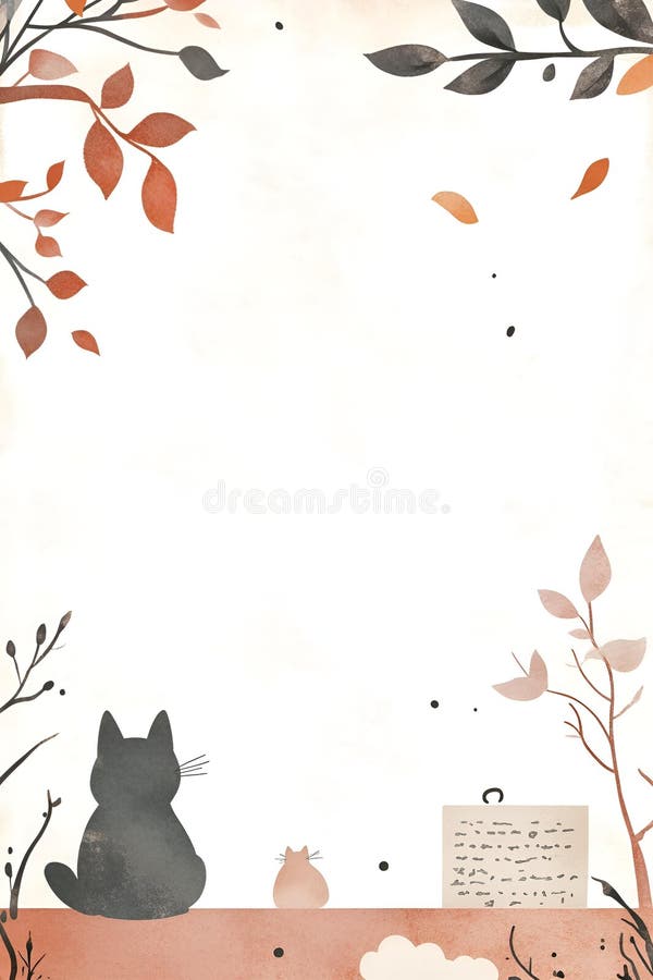 Diary Frame with Pastel Tones and Minimalist Patterns. Stock ...