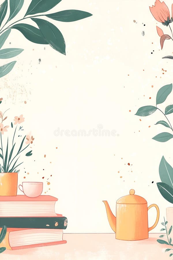 Diary Frame with Pastel Tones and Minimalist Patterns. Stock ...