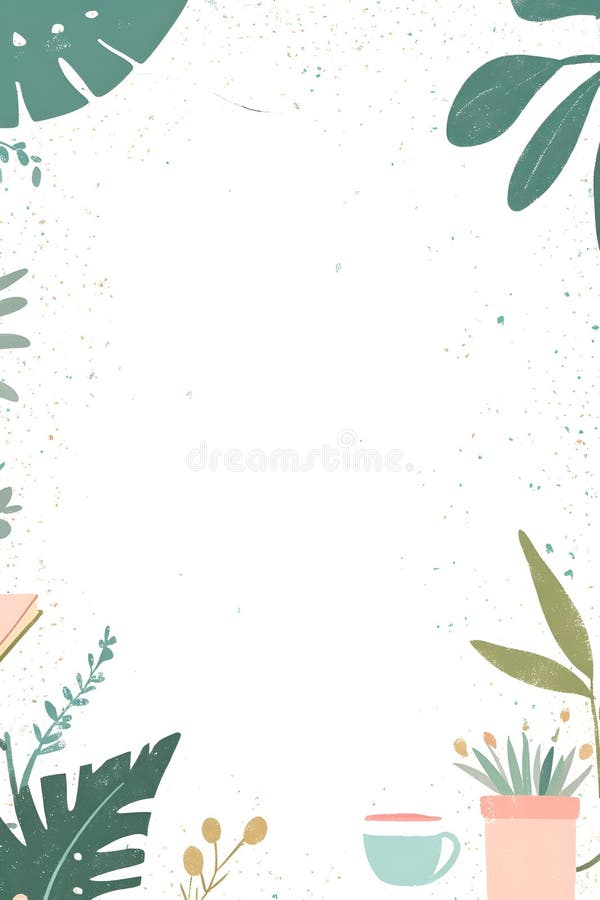 Diary Frame with Pastel Tones and Minimalist Patterns. Stock ...