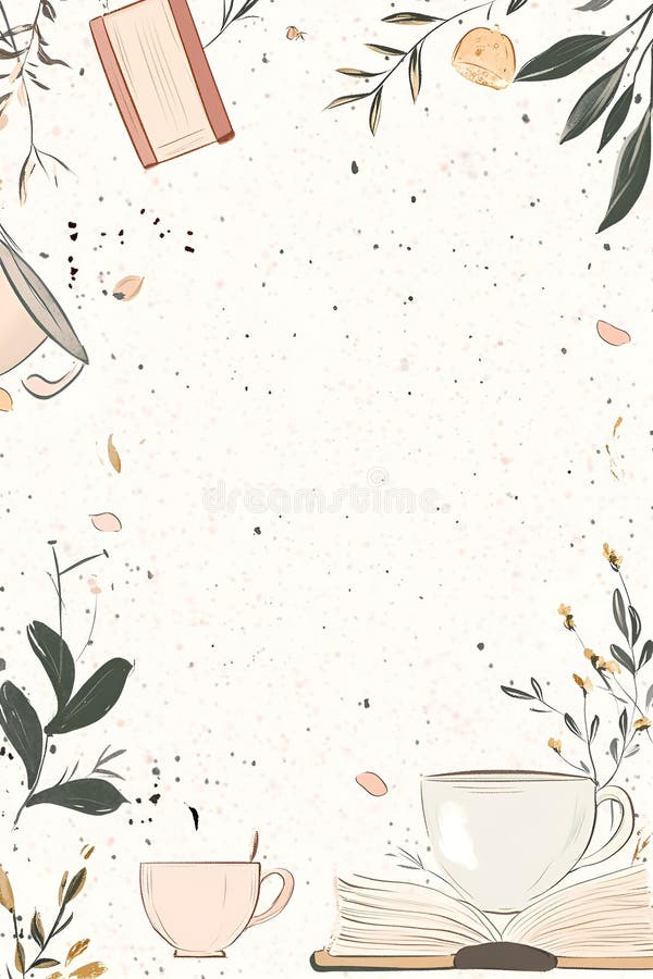 Diary Frame with Pastel Tones and Minimalist Patterns. Stock ...