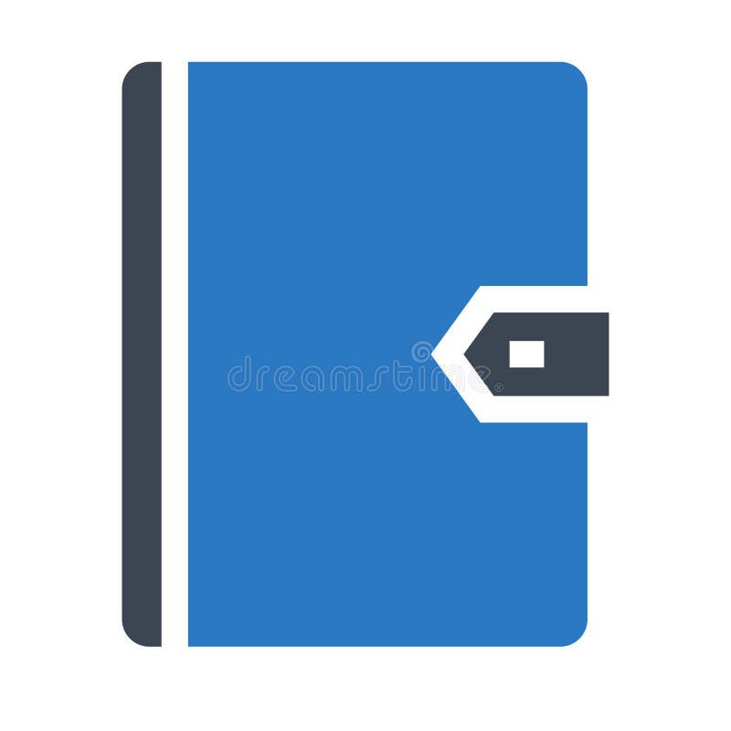 Diary Glyphs Double Color Icon Stock Illustration - Illustration of ...
