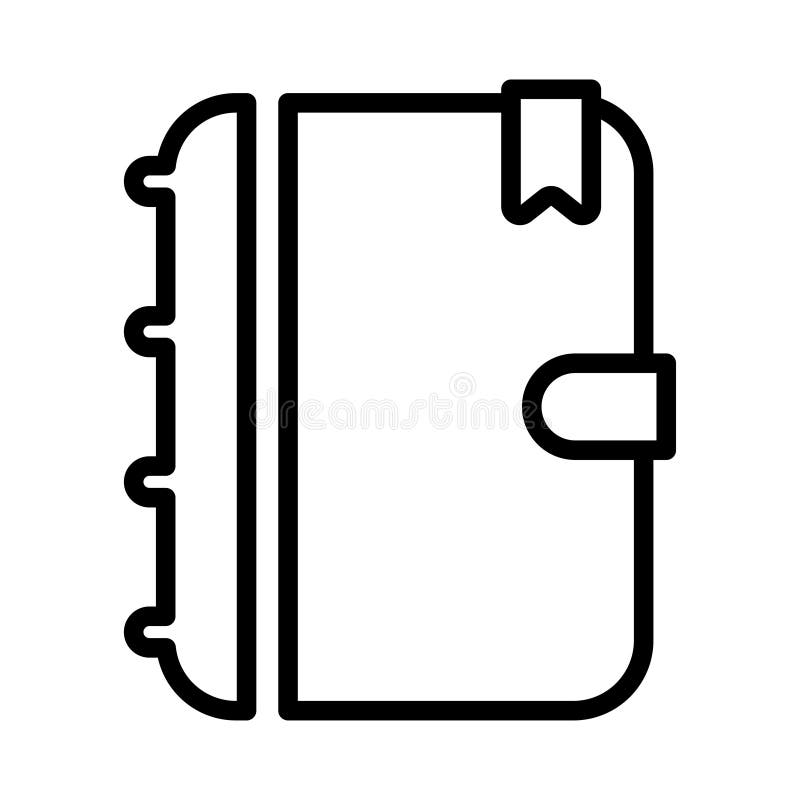 Diary icon stock vector. Illustration of note, notepad - 254867612