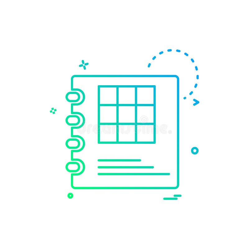 Diary icon design vector stock vector. Illustration of book - 125659027