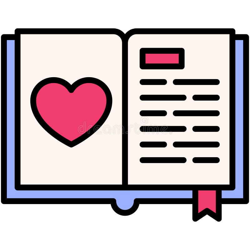 Diary Icon, Valentines Day Related Vector Stock Vector - Illustration ...