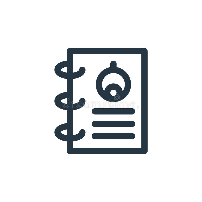 Diary Icon Vector from Baby Shower Concept. Thin Line Illustration of ...