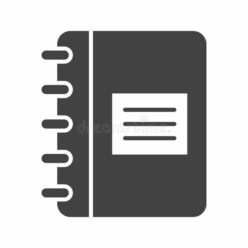 Diary icon vector image. stock vector. Illustration of contacts - 336804574