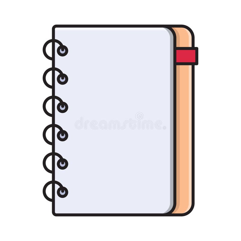 Diary Vector Flat Color Icon Stock Illustration - Illustration of ...