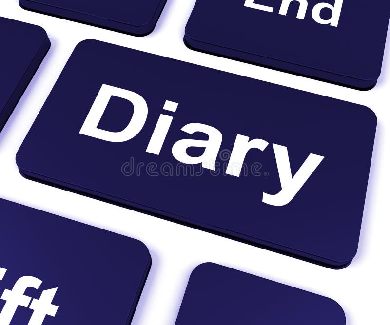 Diary Key Shows Online Planner or Schedule Stock Illustration ...