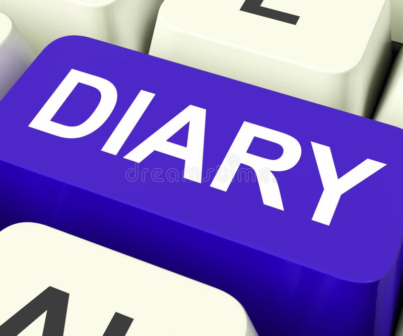 Diary Key Shows Online Planner or Schedule Stock Image - Image of ...