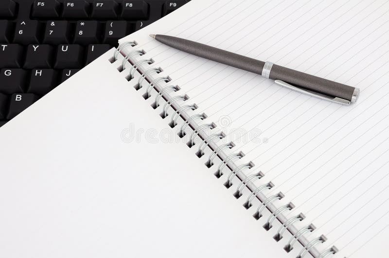 Diary and keyboard stock photo. Image of ballpoint, concept - 19055028