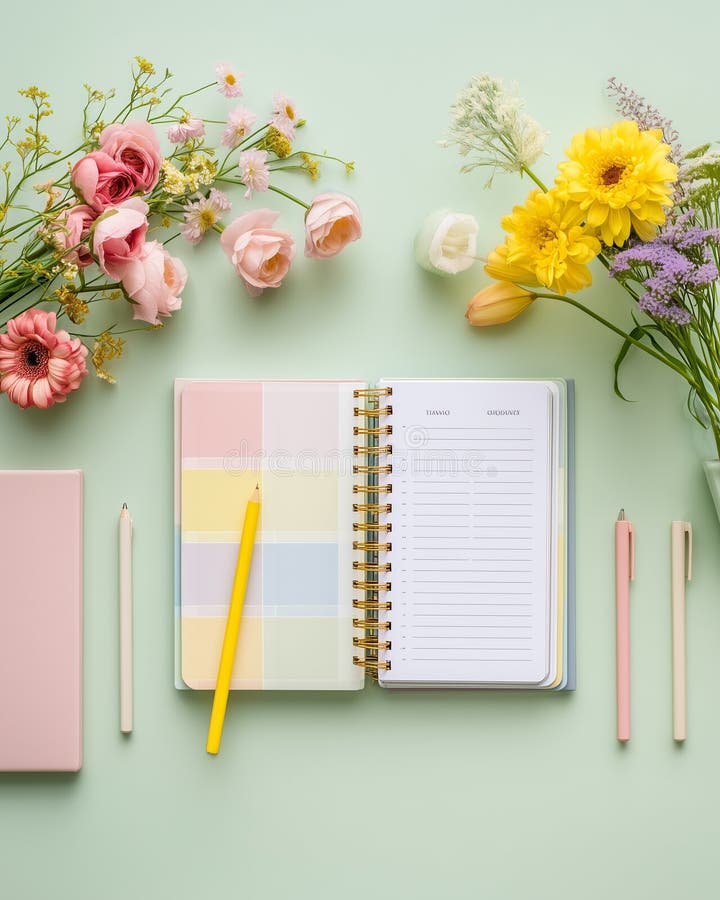 Diary layout for 2025 stock illustration. Illustration of writing ...