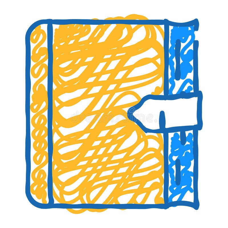 Diary Notebook Icon Doodle Illustration Stock Vector - Illustration of ...