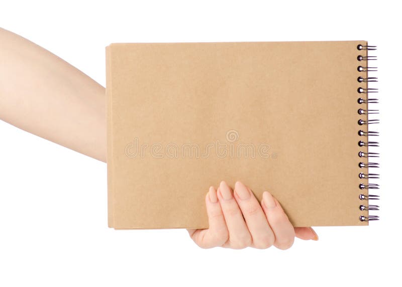 The diary notebook in hand stock image. Image of hold - 110582891