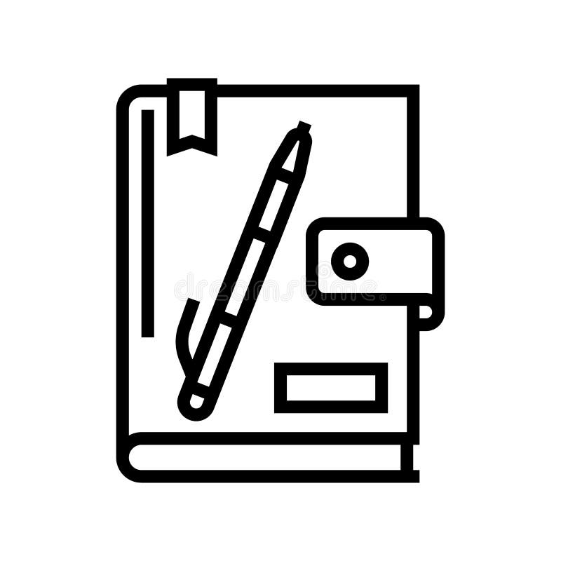 Diary Icon Vector. Isolated Contour Symbol Illustration Stock Vector ...