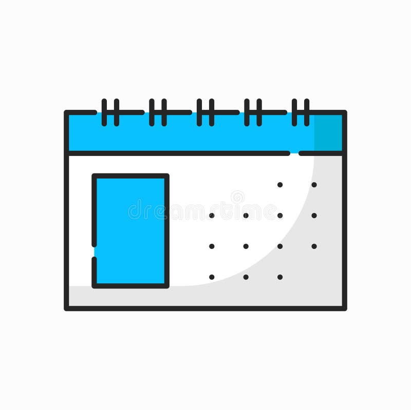 Diary Notepad Sheet, Spiral Bind Calendar Page Stock Vector ...