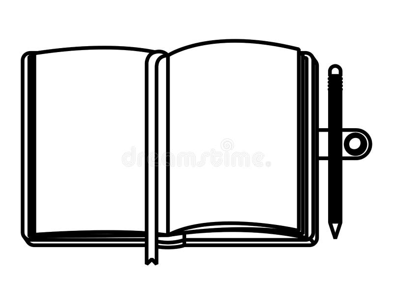 Diary open with pencil stock vector. Illustration of advertising ... Diary open with pencil stock vector. Illustration of advertising ...