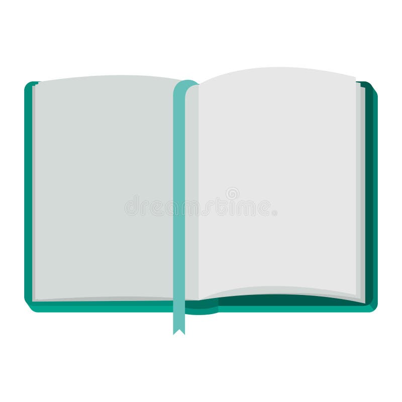 Diary open with ribbon stock vector. Illustration of mark - 143895321