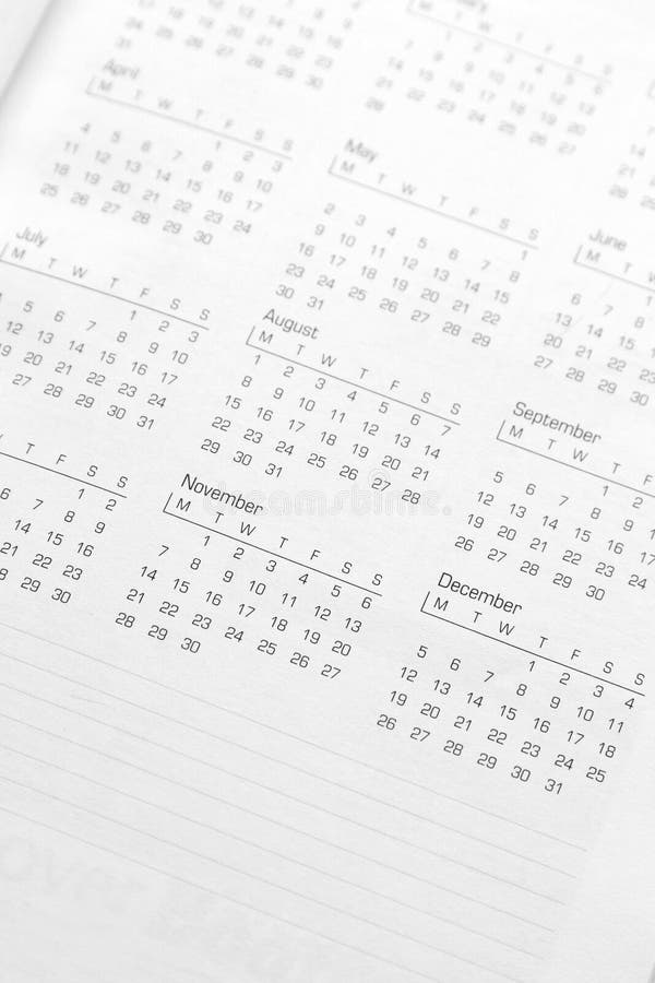 Diary page stock image. Image of reminder, schedule, numbers - 27152409