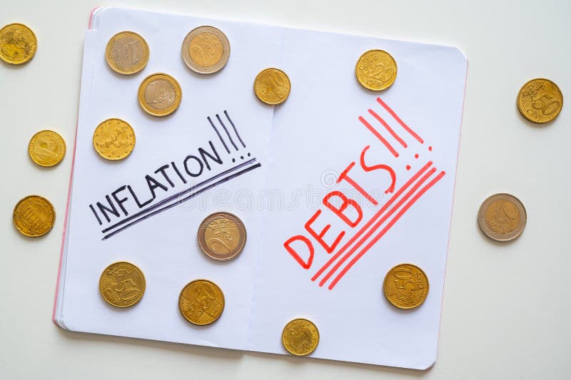 Rising Inflation, Prices and Debt Stock Photo - Image of wealth ...