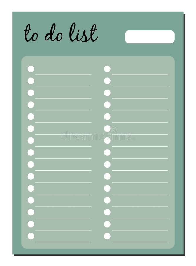 Diary Page, To-do List. Vector Design for daily Planner, To-do List ...