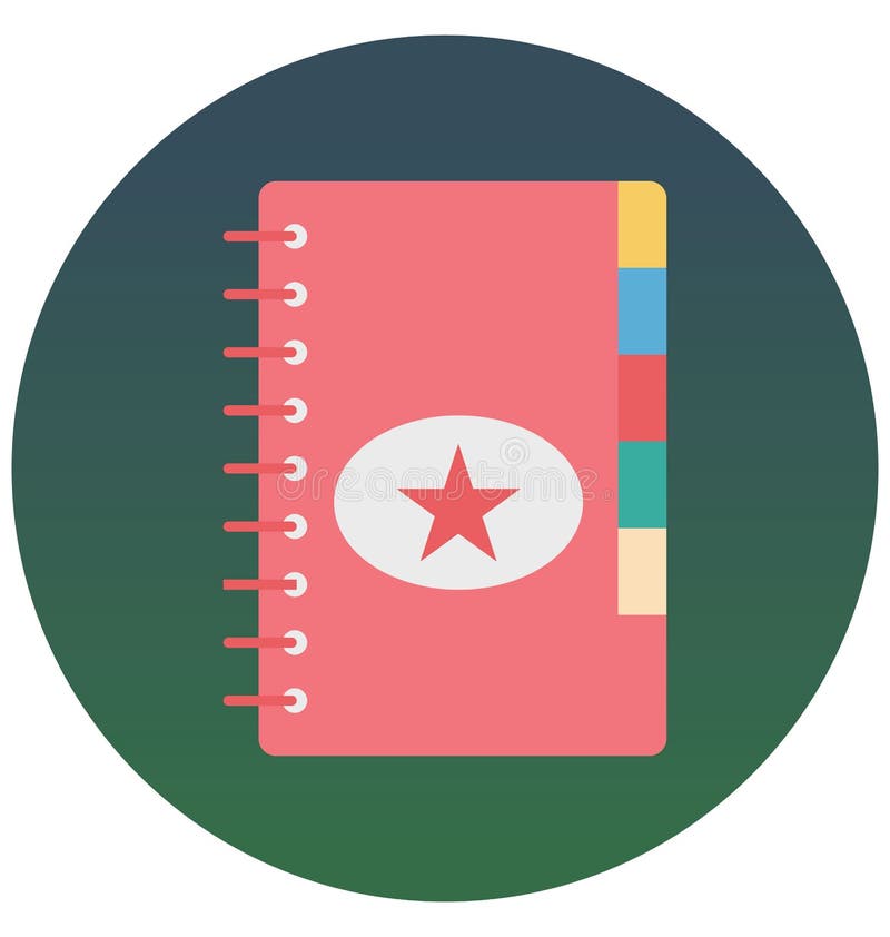 Diary, Paper Isolated Vector Icon Which Can Be Easily Edit or Modified ...
