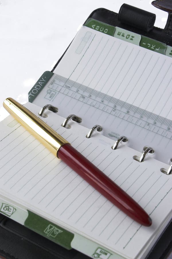 Diary and pen stock photo. Image of business, information - 3085254