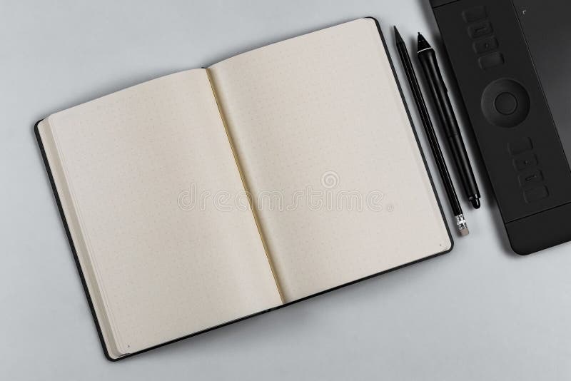 Diary with a Pen and Tablet Stock Photo - Image of information, note ...