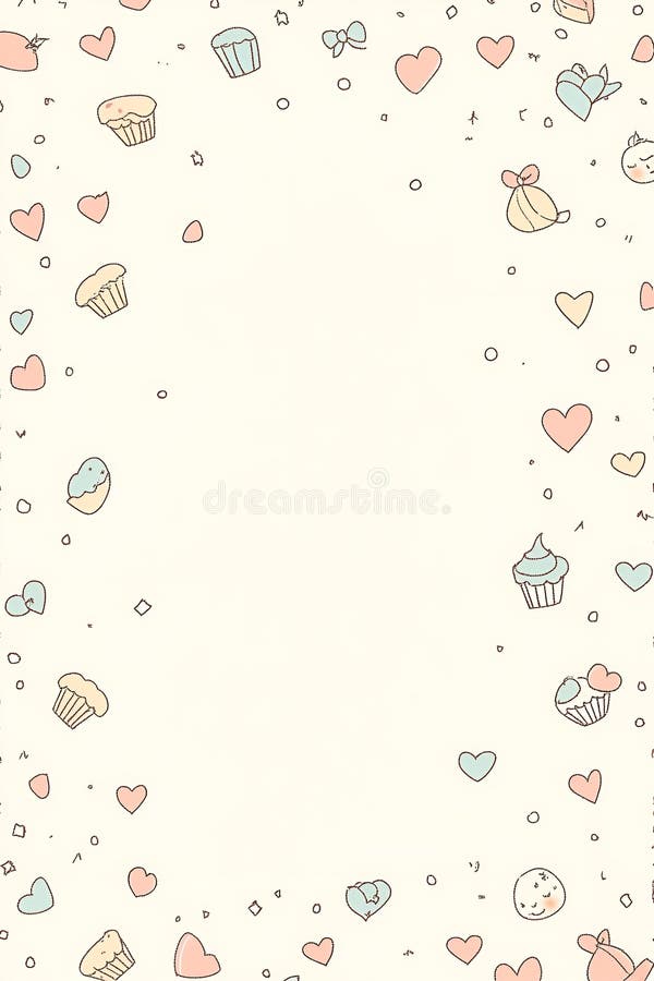 Diary Frame with Pastel Tones and Minimalist Patterns. Stock ...