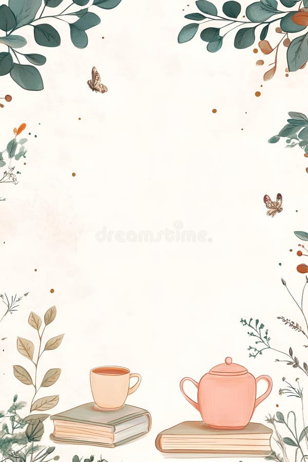 Diary Frame with Pastel Tones and Minimalist Patterns. Stock ...