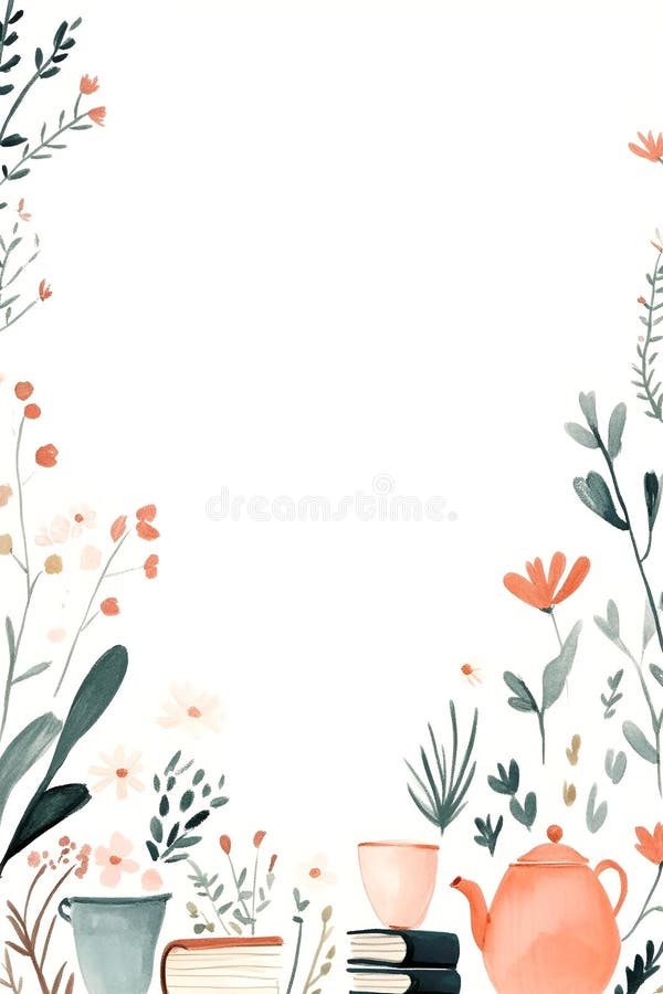 Diary Frame with Pastel Tones and Minimalist Patterns. Stock ...