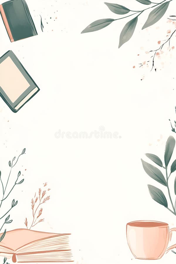 Diary Frame with Pastel Tones and Minimalist Patterns. Stock ...