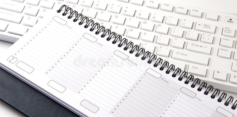 Diary Planning on Keyboard, Concept of Planning Week Stock Image ...