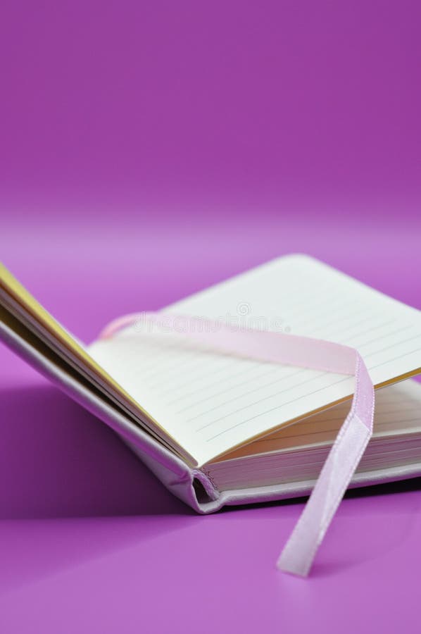 Diary on purple background stock illustration. Illustration of font ...