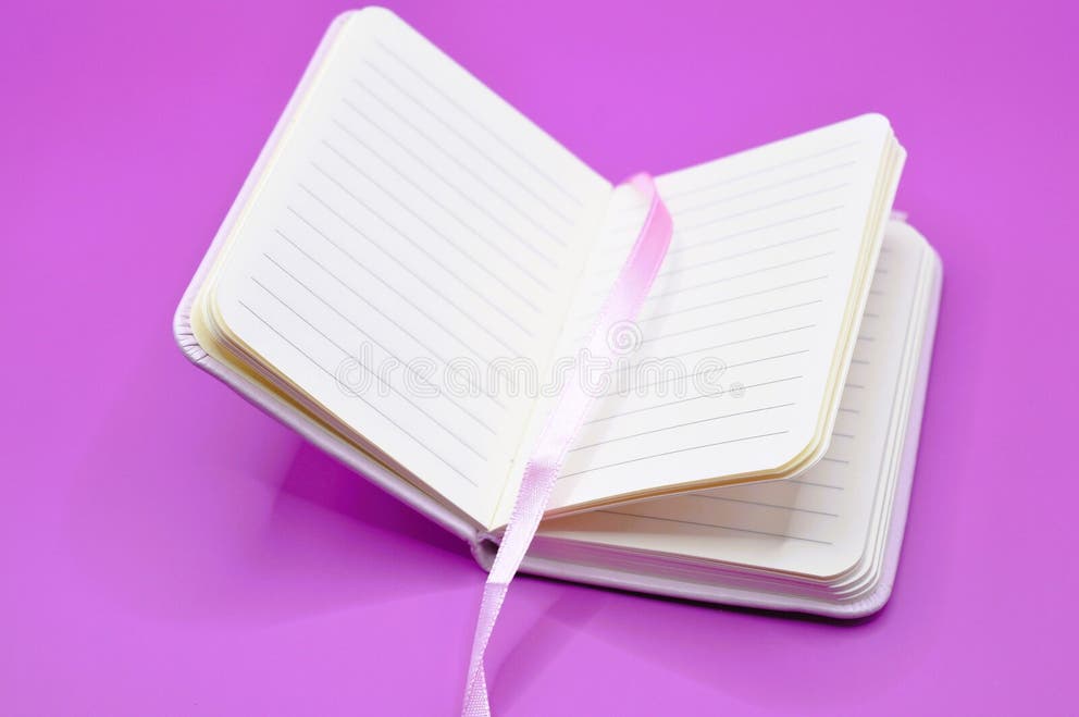 Diary on purple background stock photo. Image of emoty - 352906208