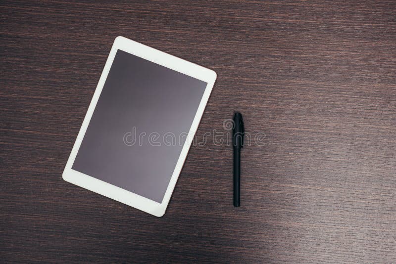 Diary and Tablet in the Workplace Stock Image - Image of modern ...