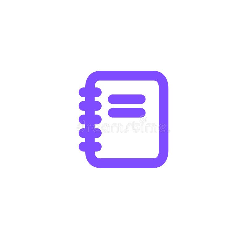 Diary vector icon stock illustration. Illustration of organizer - 182860631