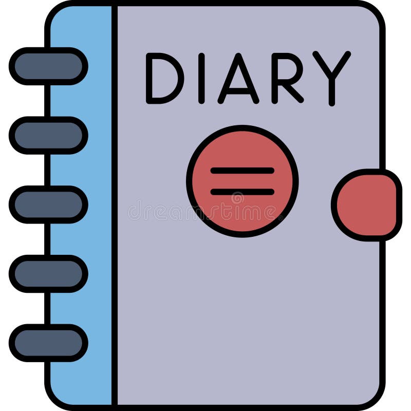 Diary Which Can Easily Edit or Modify Stock Vector - Illustration of ...