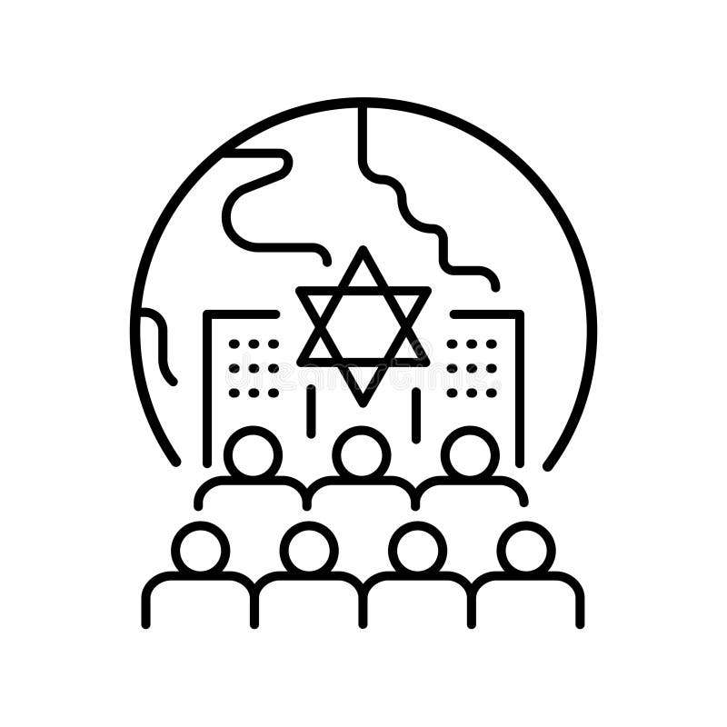 Diaspora black line icon. stock illustration. Illustration of ...