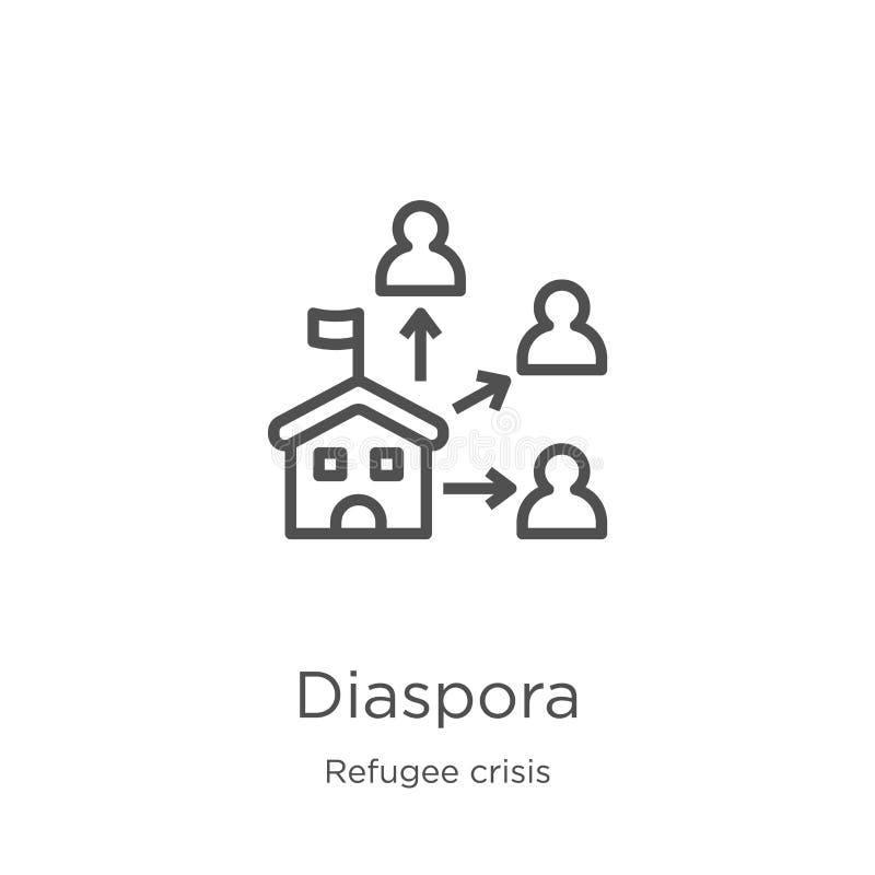 Diaspora Icon Vector from Refugee Crisis Collection. Thin Line Diaspora ...